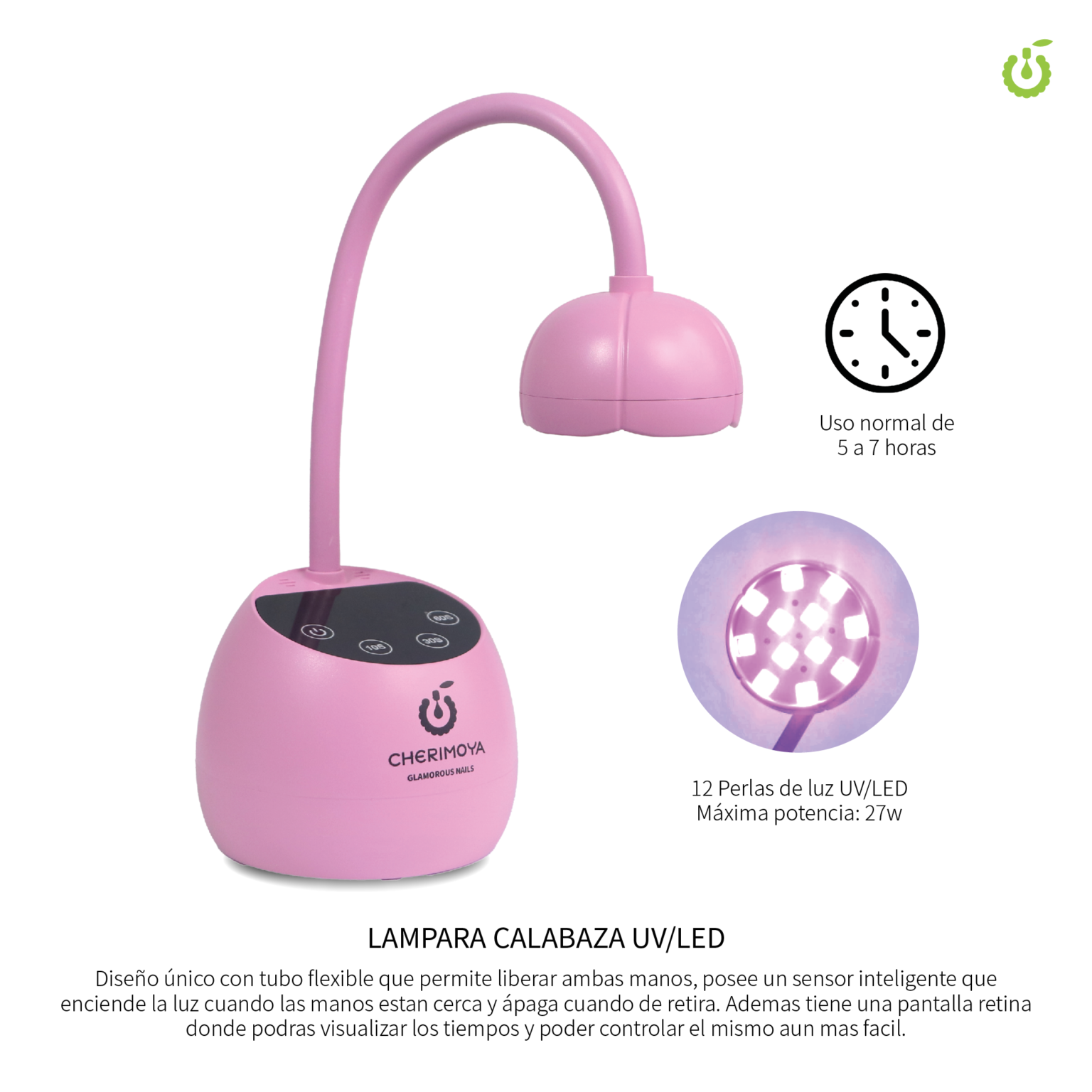 Lampara Calabaza Inalámbrica UV/Led 27W (BH003385) – Cherimoya